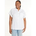 Terra & Sky Women’s Plus Size Short-Sleeve Button-Front Camp Shirt, Sizes 0X-5X - Walmart.com