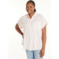 Terra & Sky Women’s Plus Size Short-Sleeve Button-Front Camp Shirt, Sizes 0X-5X - Walmart.com