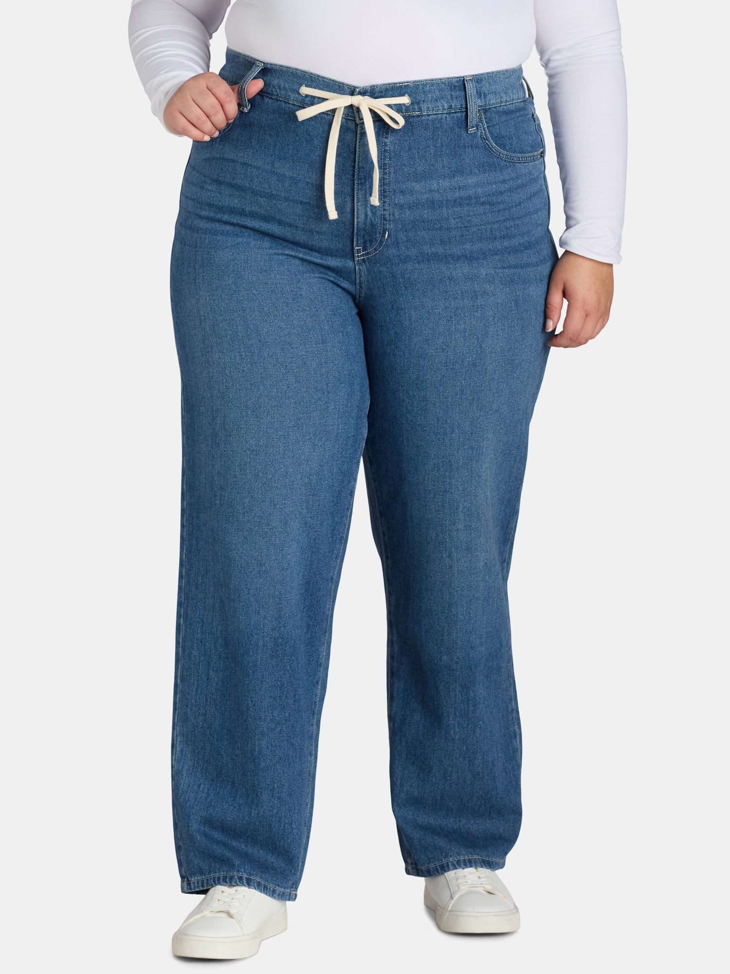 Terra & Sky Plus Size Slouchy Jeans, 29” Inseam, Sizes 16W-24W ...