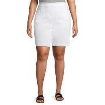 Terra & Sky Women's Plus Size Stretch Pull On Denim Capris - Walmart.com