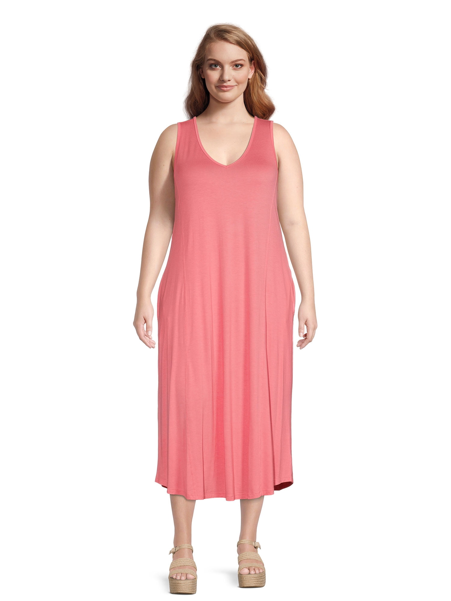 Terra & Sky Women's Plus Size Swing Tank Dress - Walmart.com