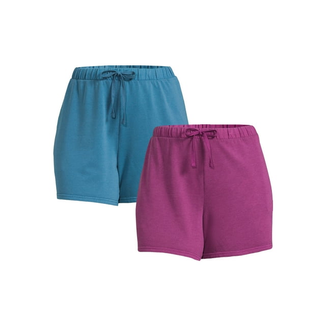 Terra & Sky Women’s Plus Size Terry Cloth Shorts, 5” Inseam, 2-Pack ...