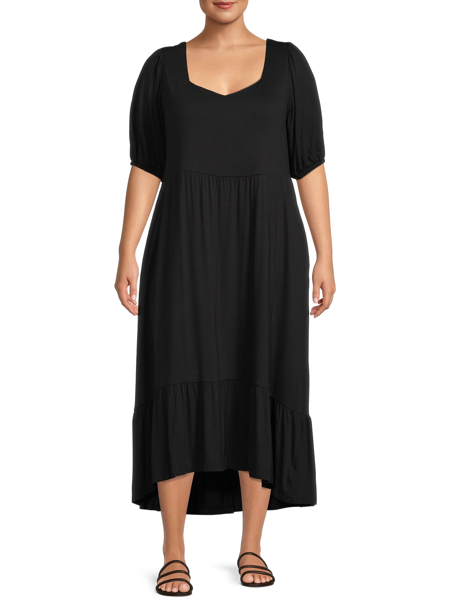Terra & Sky Women's Plus Size Tiered Maxi Dress - Walmart.com