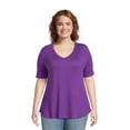 Terra & Sky Women's Plus Size Tunic Tee with Short Sleeves - Walmart.com
