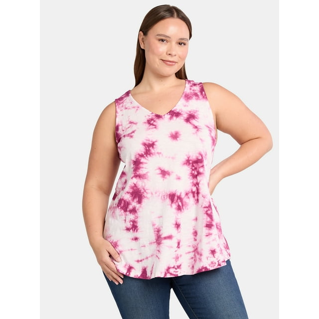 Terra & Sky Women’s Plus Size Twist Back Cotton Tank Top, Sizes 0X-5X ...