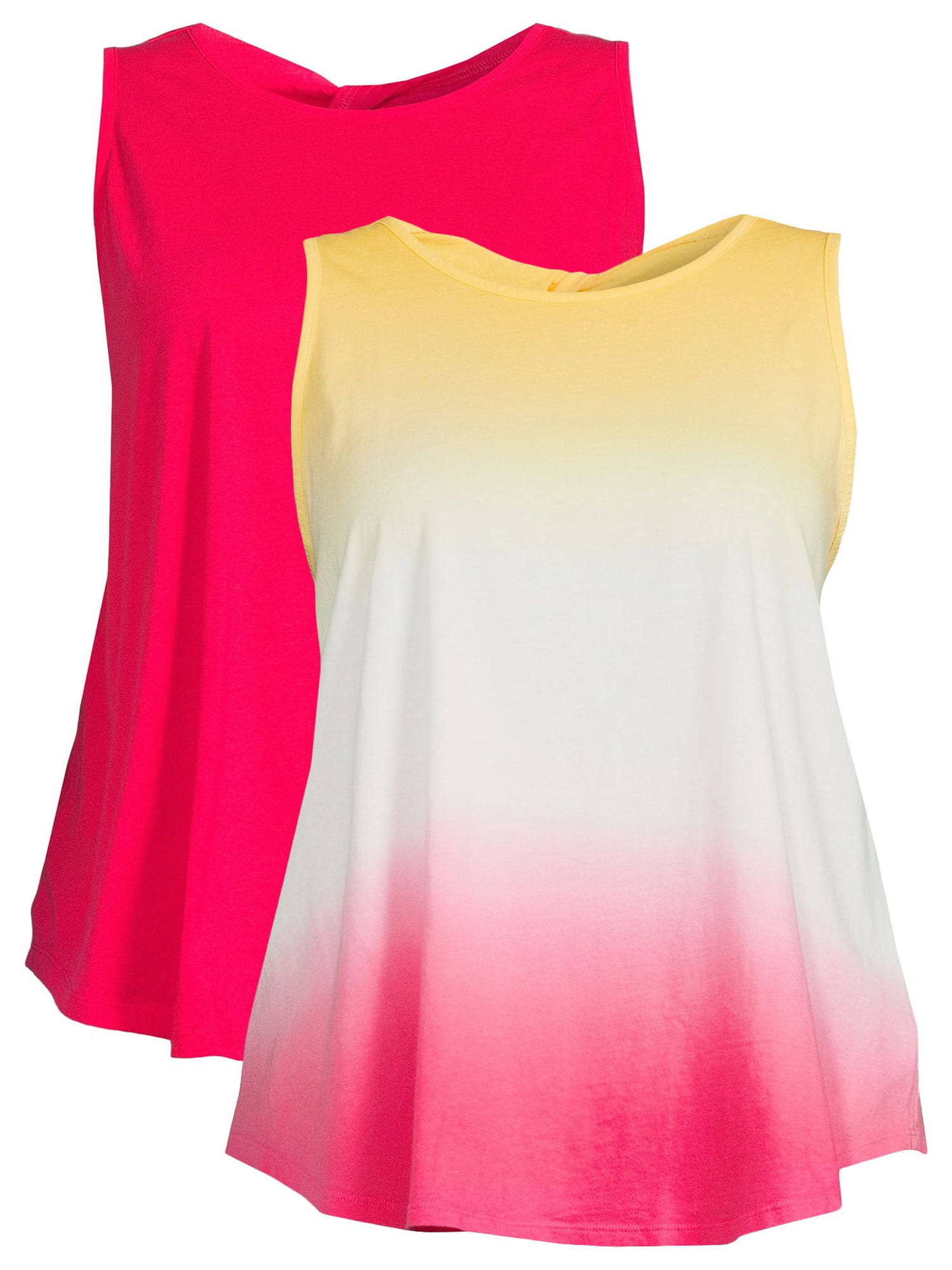 Terra & Sky Women's Plus Size Twist Back Tank Top, 2-Pack - Walmart.com