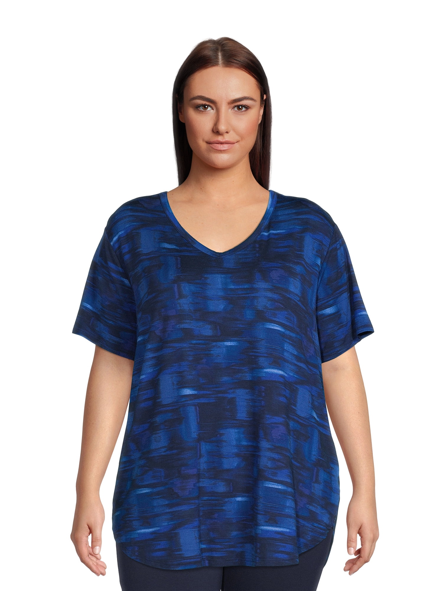 Terra & Sky Women's Plus Size V-Neck Tunic T-Shirt - Walmart.com