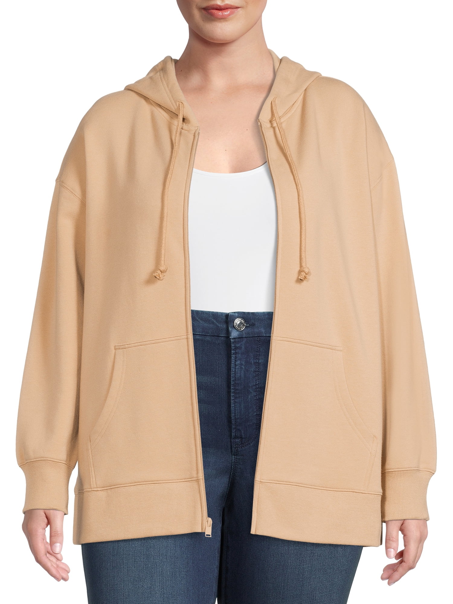 Terra & Sky Women's Plus Size Zip-Front Hoodie - Walmart.com