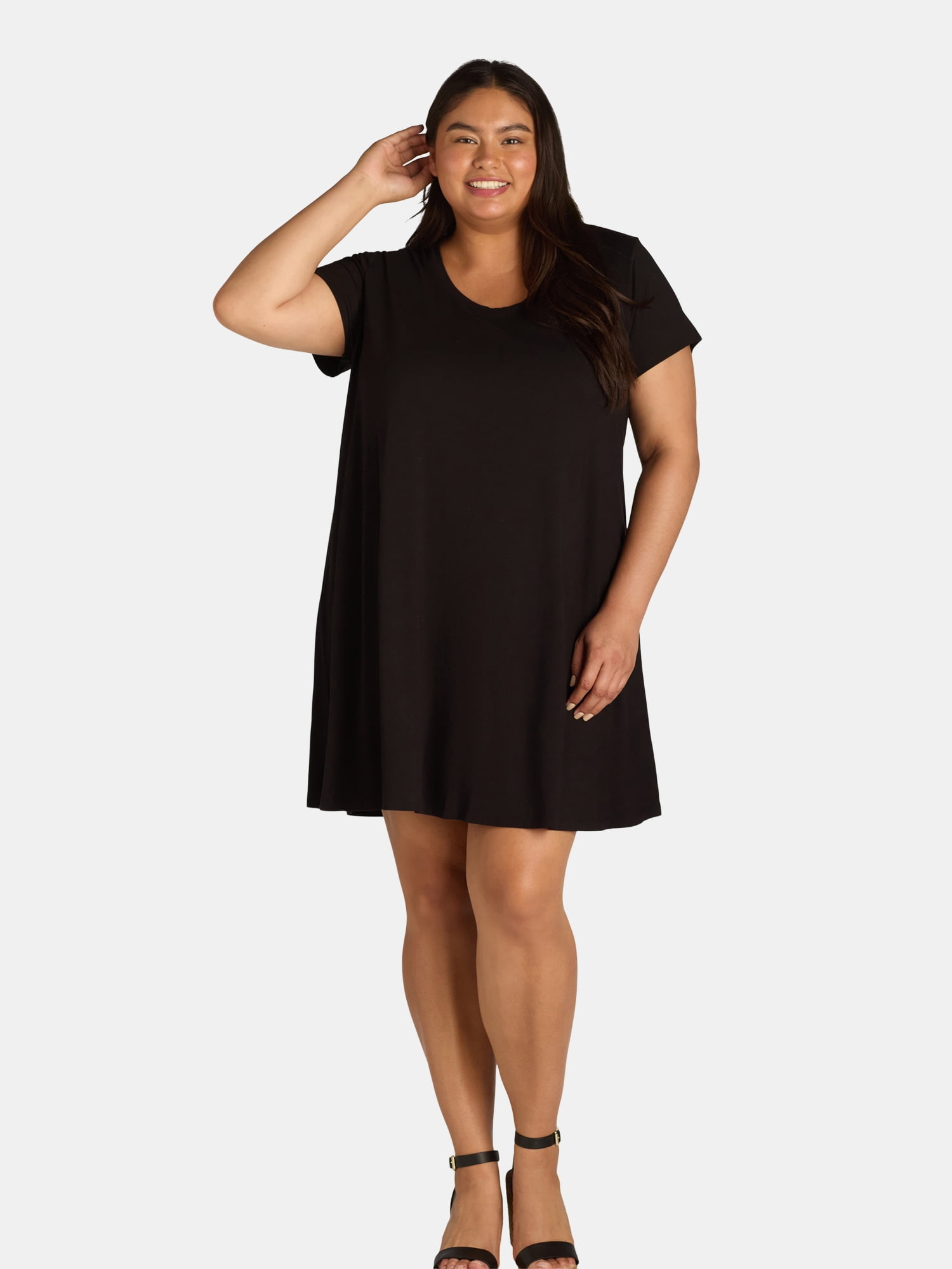 Terra & Sky Plus Size Swing Dress - Knee Length A-Line - Walmart.com