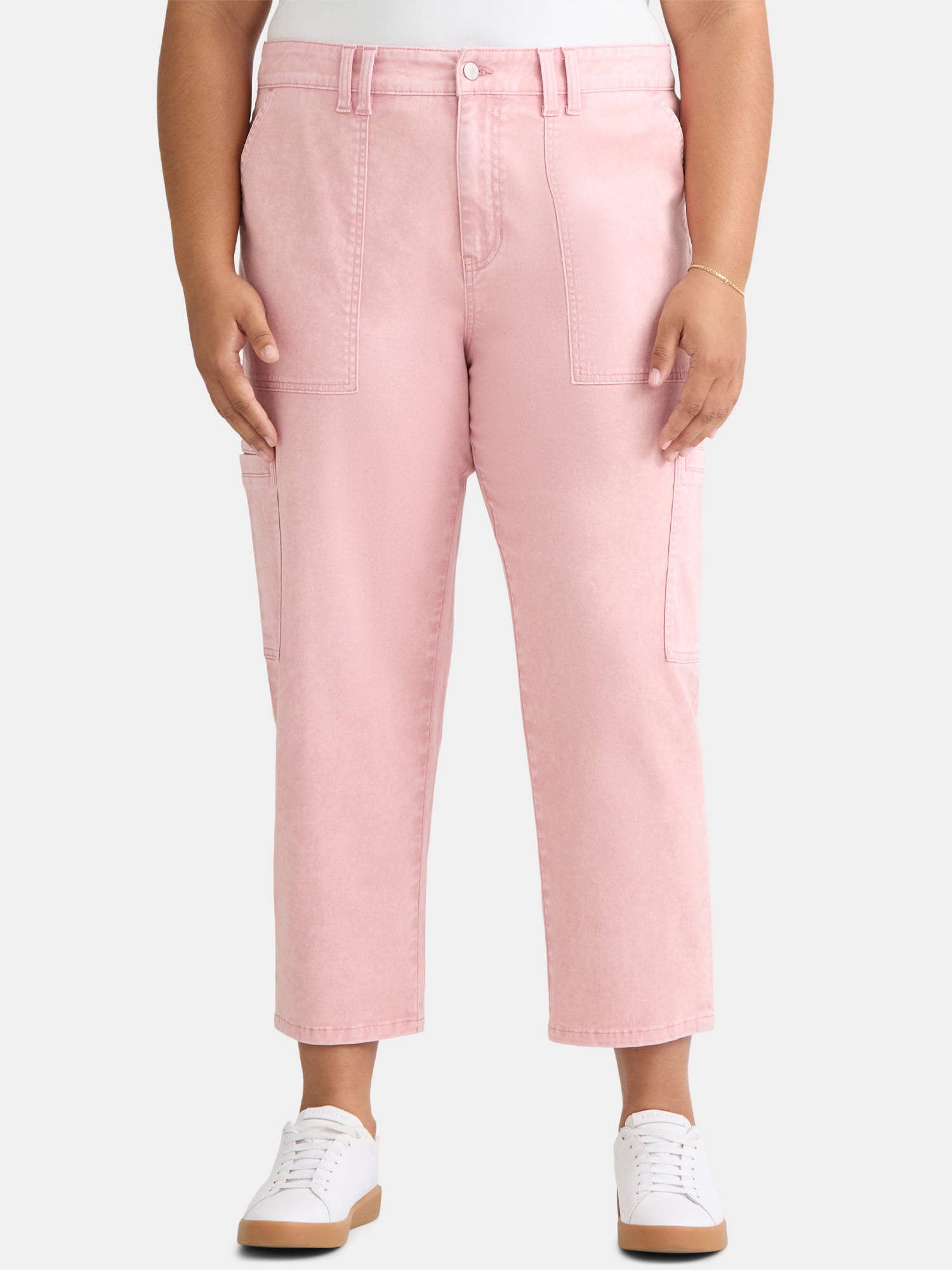 Terra & Sky Women's Plus Utility Pants, 26'' Inseam, Sizes 14W-22W ...