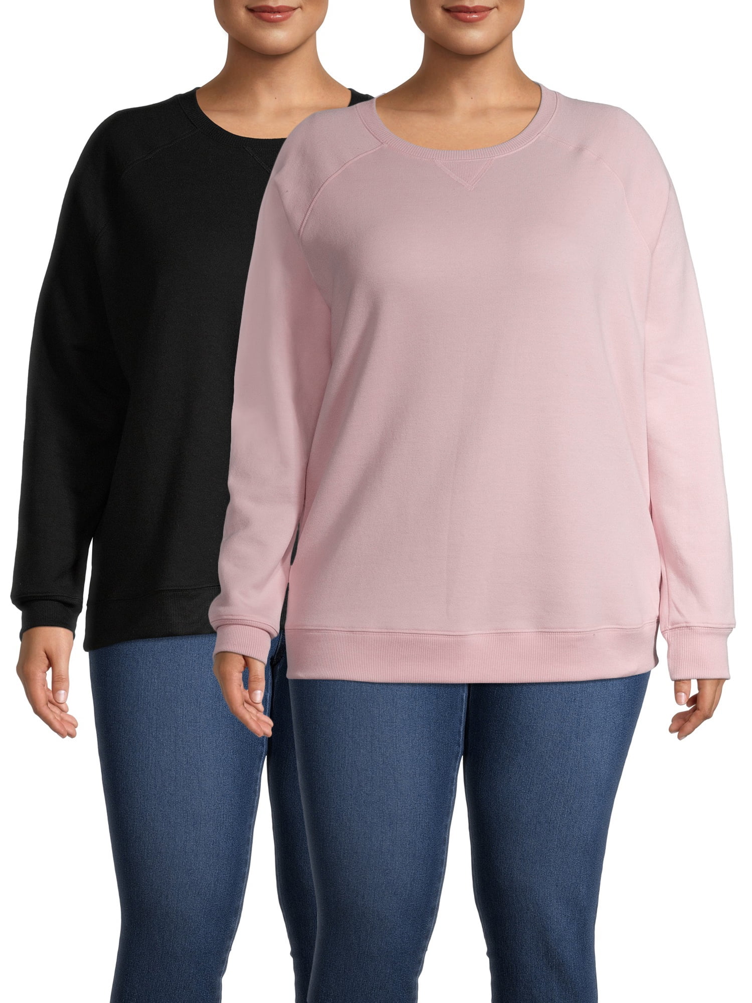 Terra & Sky Plus Size Fleece Sweatshirt - Athleisure Wear - Walmart.com