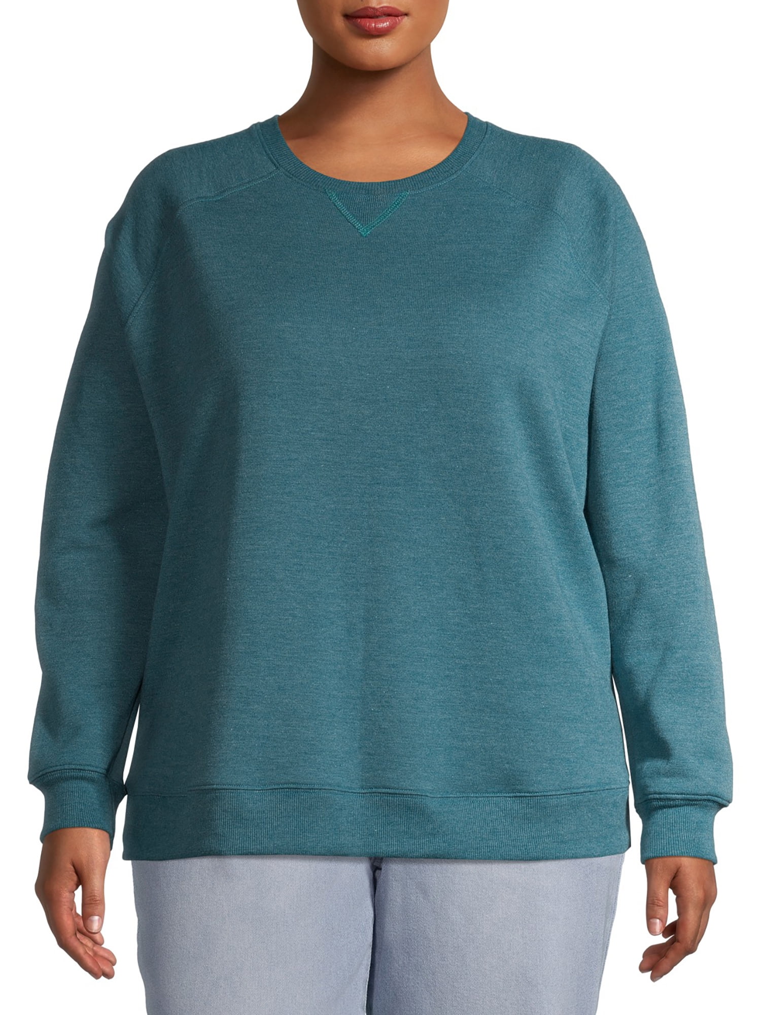 Terra & Sky Plus Size Fleece Sweatshirt - Athleisure Style - Walmart.com