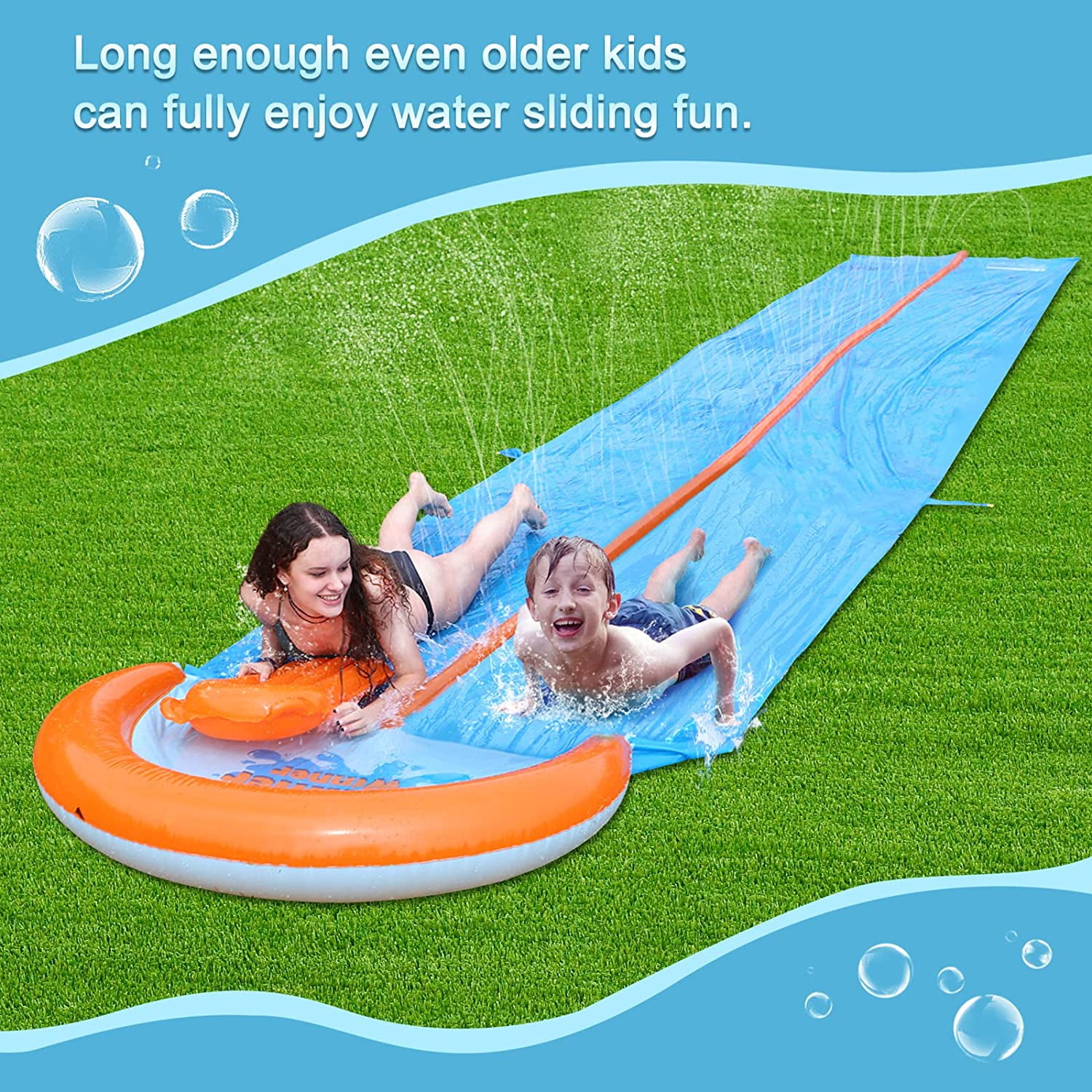 Terra Slip and Slide, 30Ft Durable Extra Long Slip and Slide, Double ...
