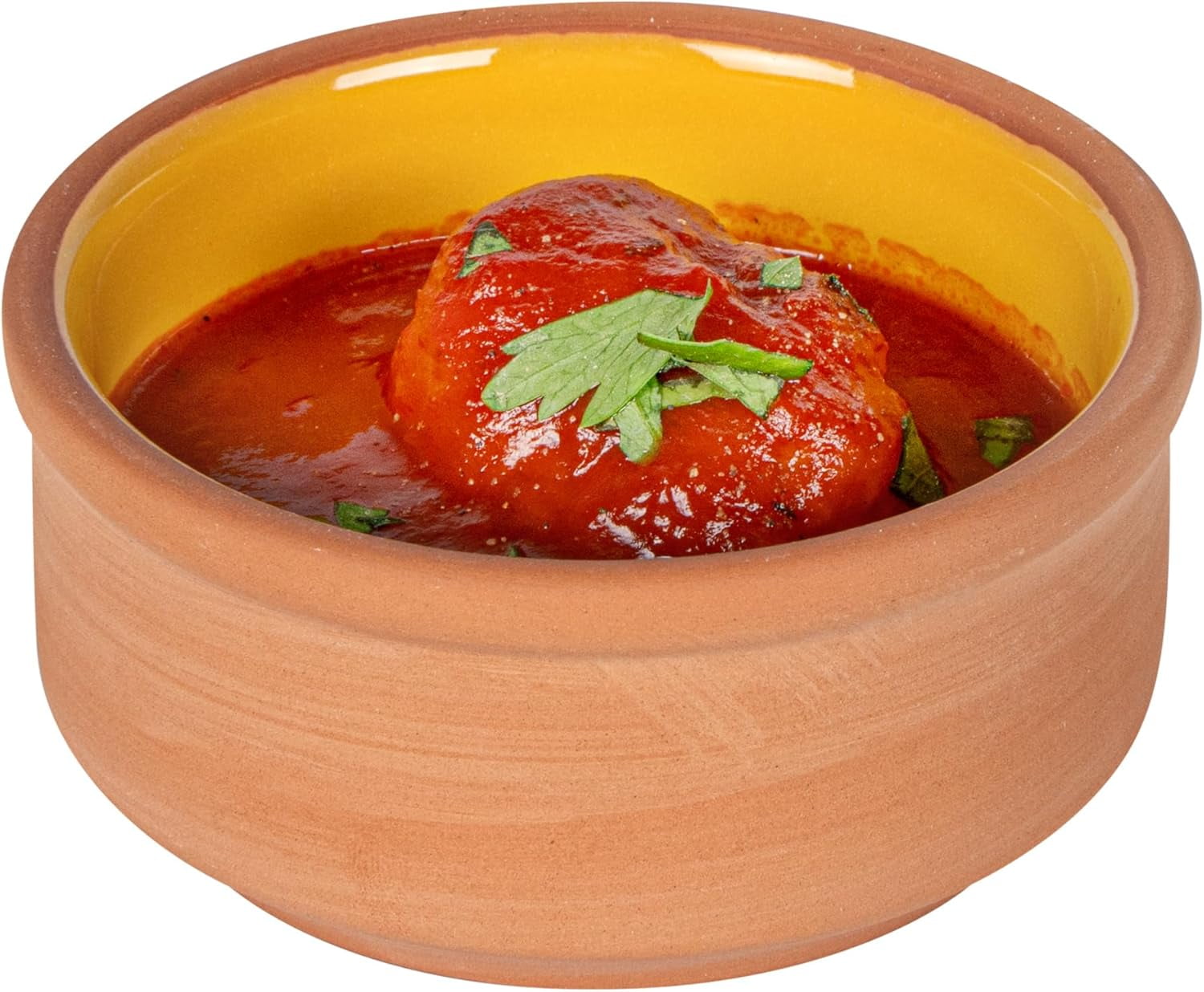 Terra Tek 2.7 Ounce Terracotta Cazuelas, 10 Yellow Glazed Clay Pots for ...