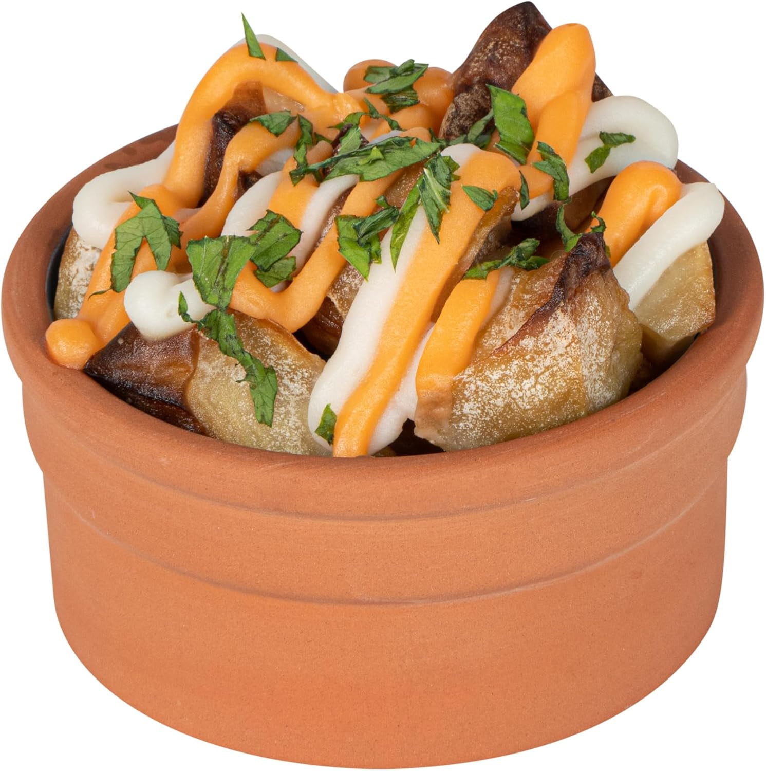 Terra Tek 5.1 Ounce Terracotta Cazuelas, 10 Blue Glazed Clay Pots for ...