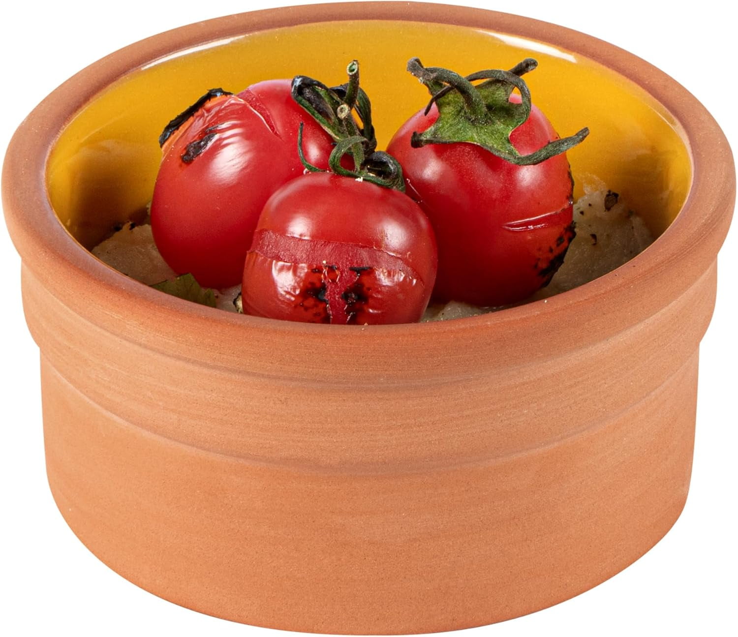 Terra Tek 5.1 Ounce Terracotta Cazuelas, 10 Yellow Glazed Clay Pots for ...