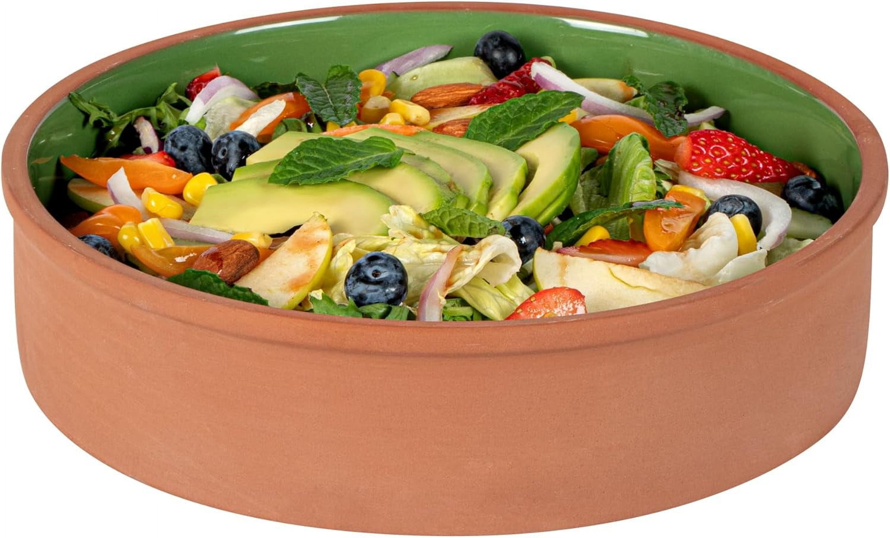 -Terra Tek 51 Ounce Terracotta Cazuelas, 10 Green Glazed Clay Pots For ...