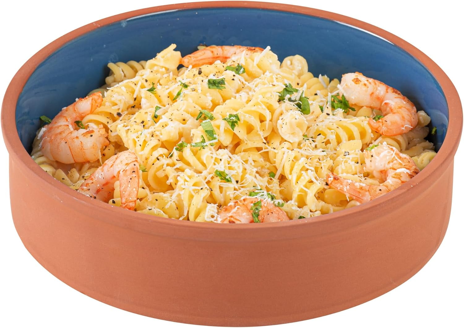 Terra Tek 51 Ounce Terracotta Cazuelas, 2 Blue Glazed Clay Pots for ...