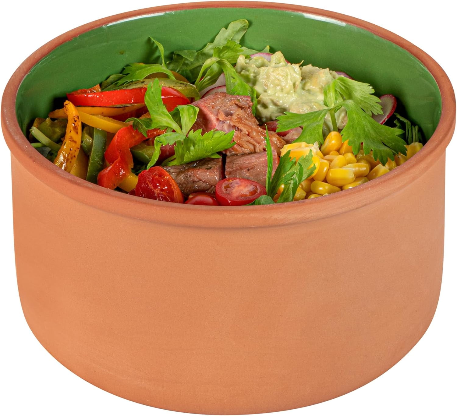 Terra Tek 68 Ounce Terracotta Cazuelas, 2 Green Glazed Clay Pots for ...