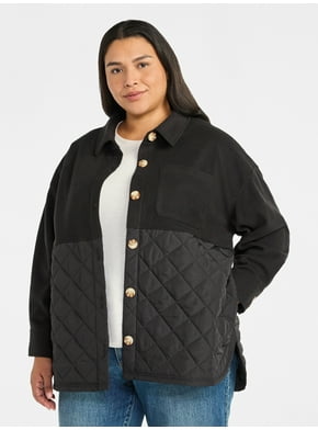 Plus Size Shackets in Plus Size Coats - Walmart.com