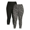 Terra and Sky Women’s Plus Size Capri Leggings, 2-Pack, Sizes 1X-4X ...