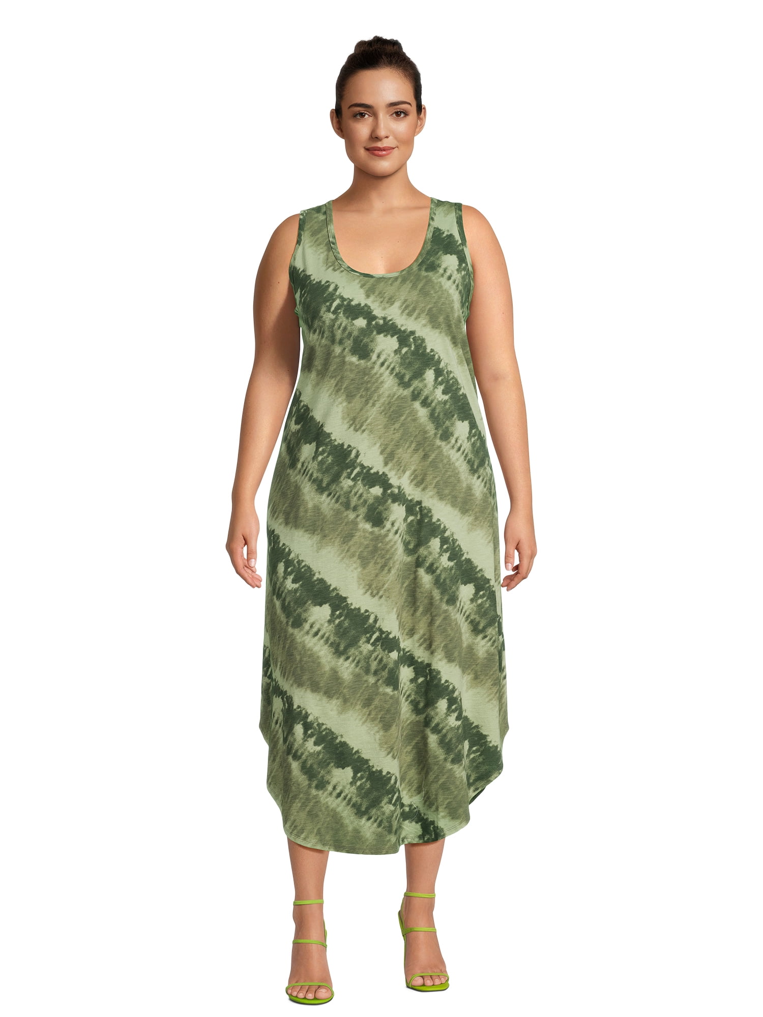 Terra & Sky Women's Plus Size Cotton Knit Tank Dress - Walmart.com
