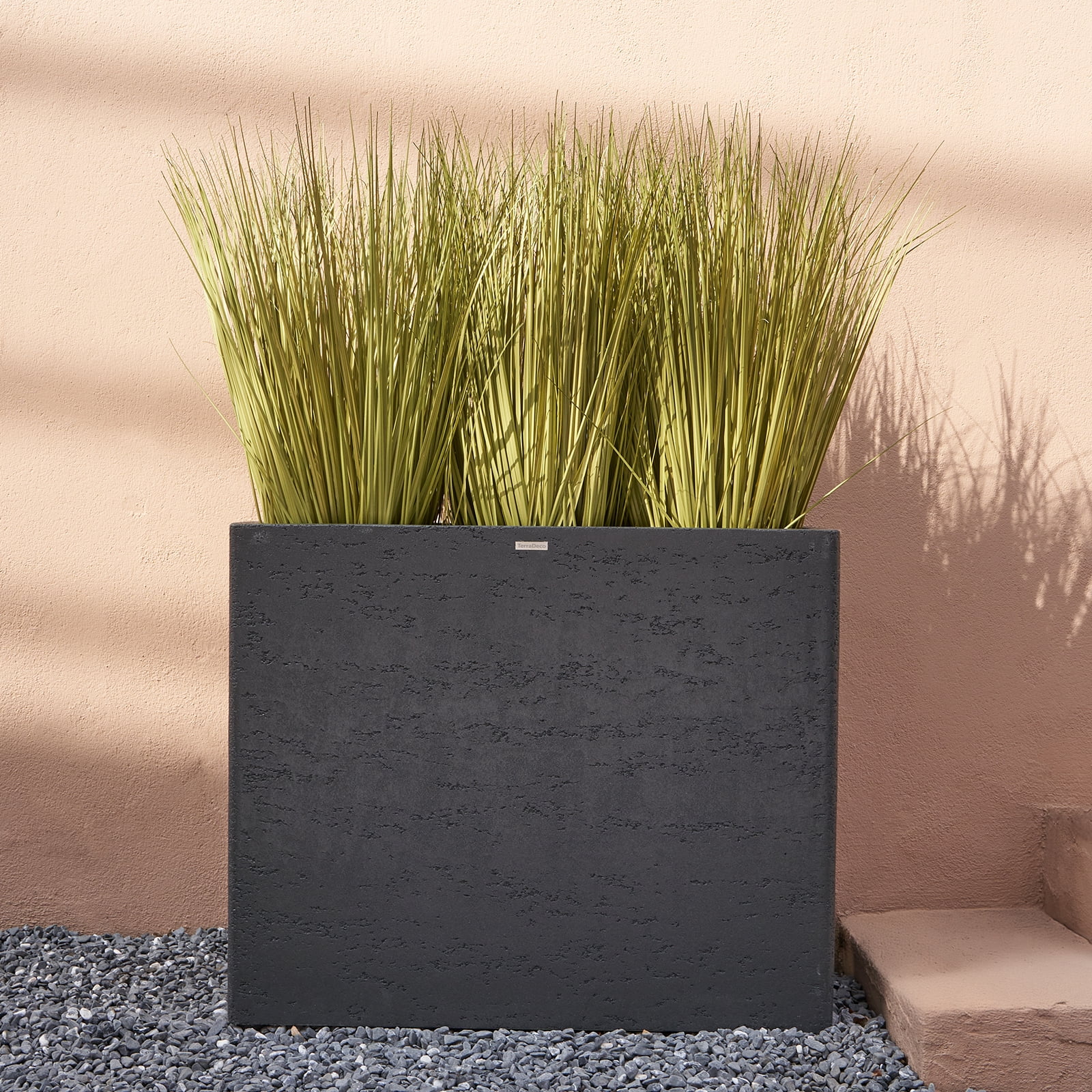 TerraDeco 30Inch Tall Rectangular Concrete Planter（30Lx12Wx25H，66 ...