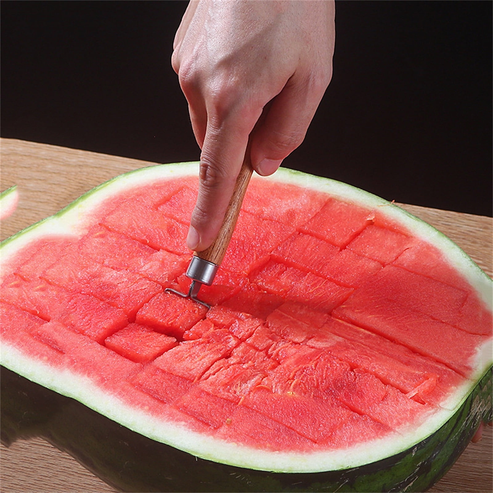 TerraHaven 2-in-1 Watermelon Cutter Fork and Slicer, Stainless Steel ...