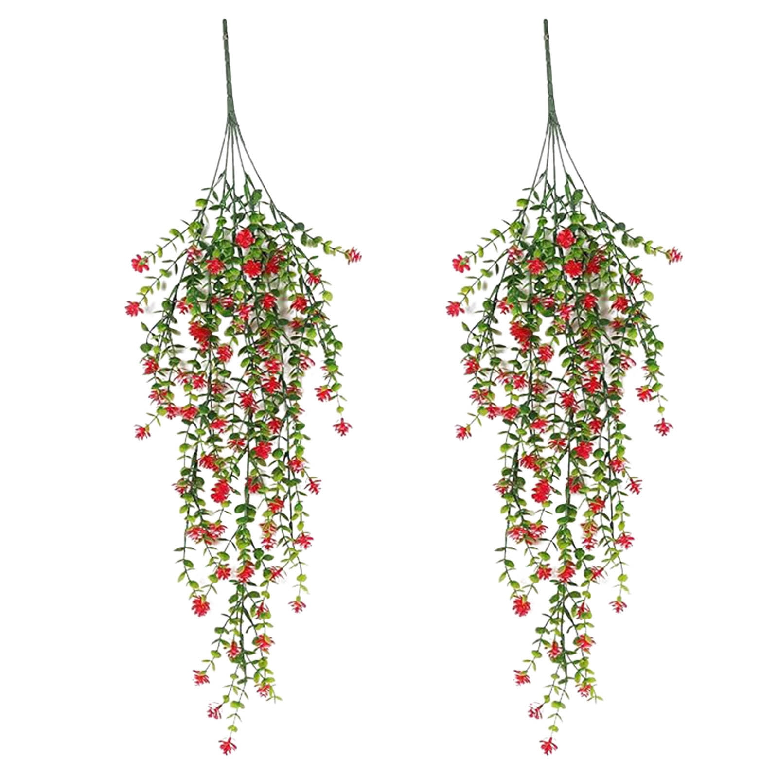 TerraHaven Artificial Hanging Flowers, Realistic Chlorophytum Vines ...