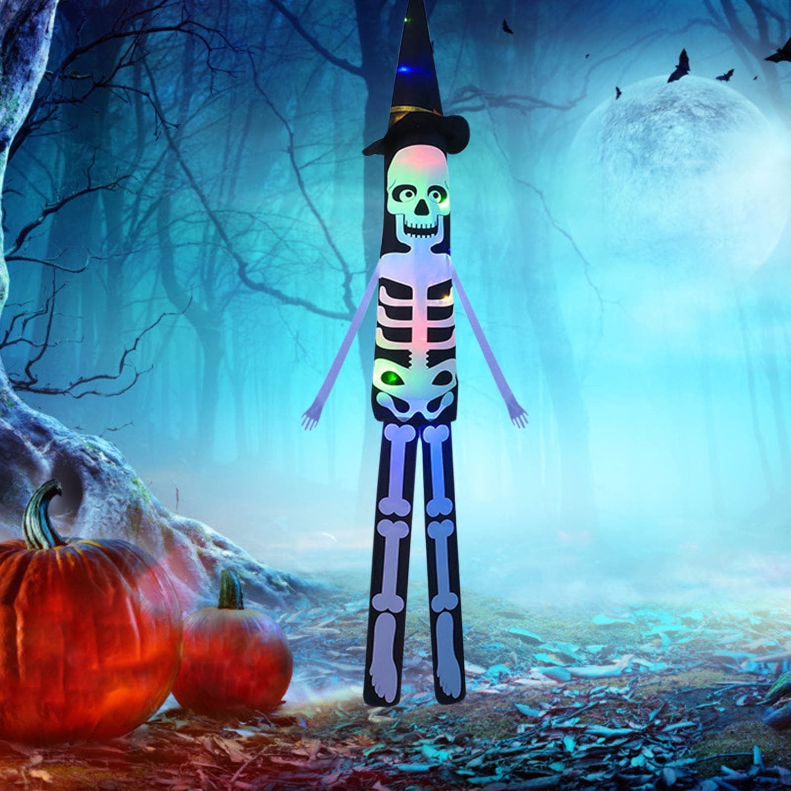 LuxeLiving LED Halloween Lights, Horror Ghost Skeleton String Lights ...