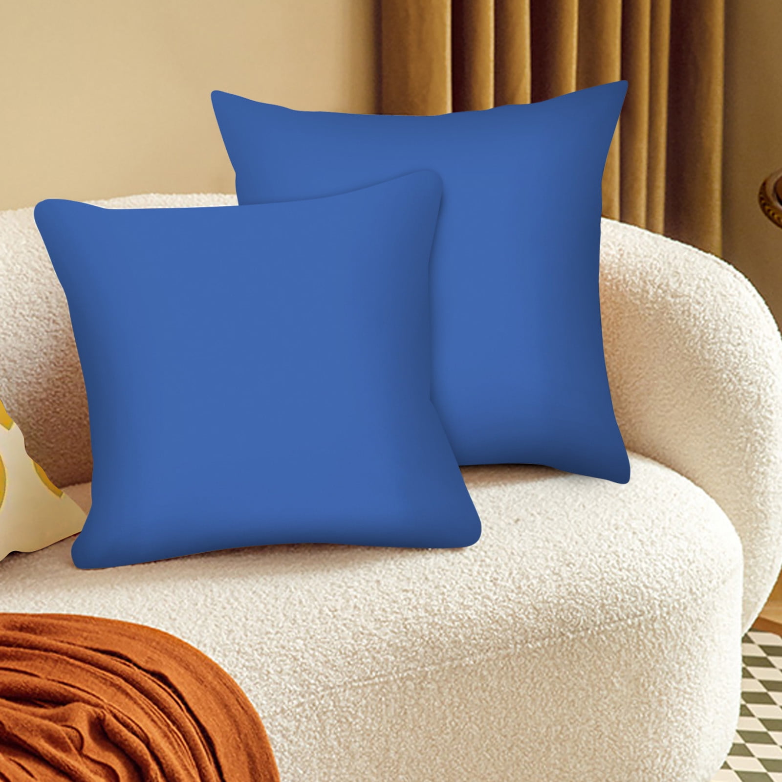 TerraHaven Modern Solid Color Pillow Cover, 18x18in, 2-Piece Set, for ...