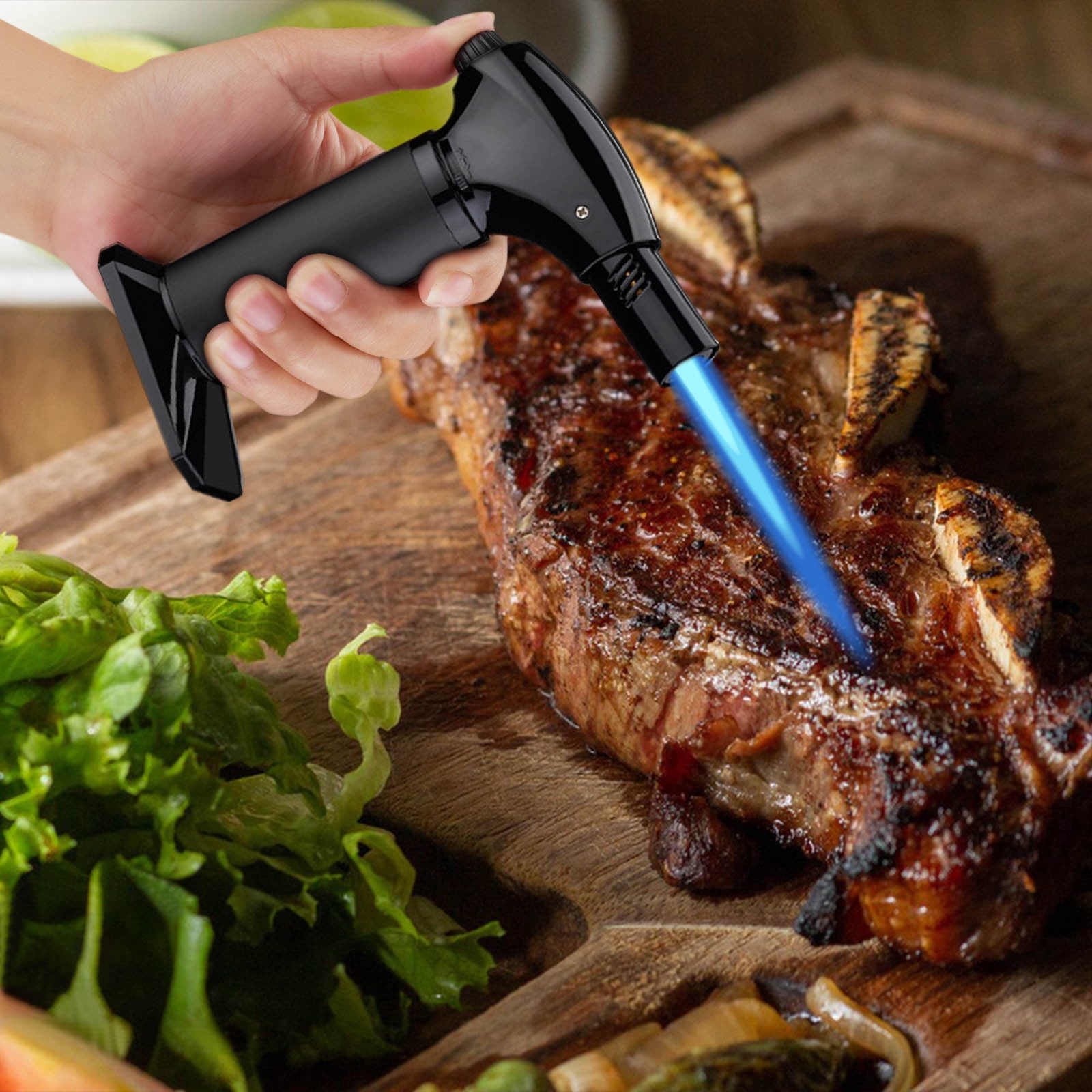 TerraHaven Multipurpose Butane Torch Lighter with Adjustable Blue Flame ...