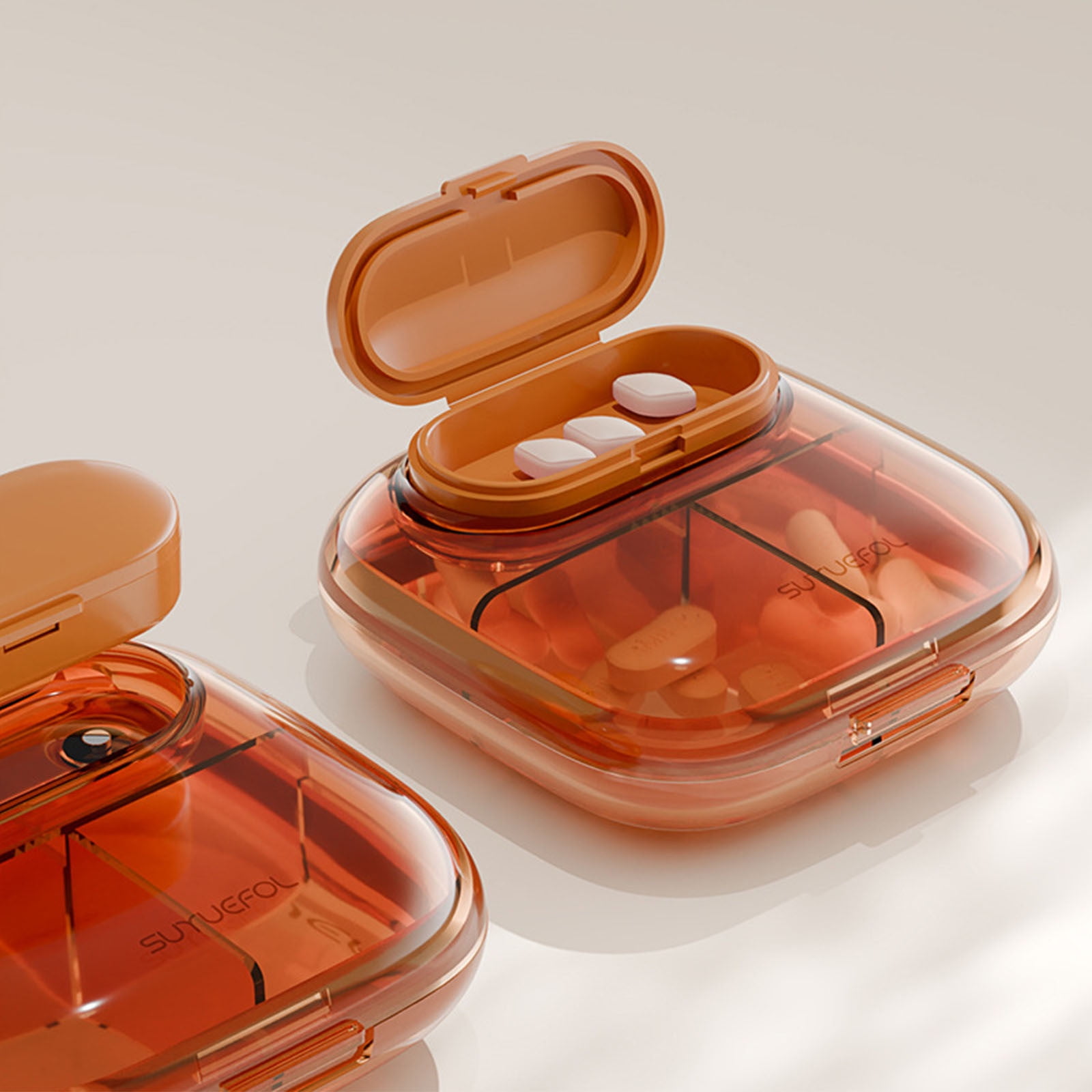 TerraHaven Portable Medication Organizer, 3-Meals-a-Day Pill Box with ...