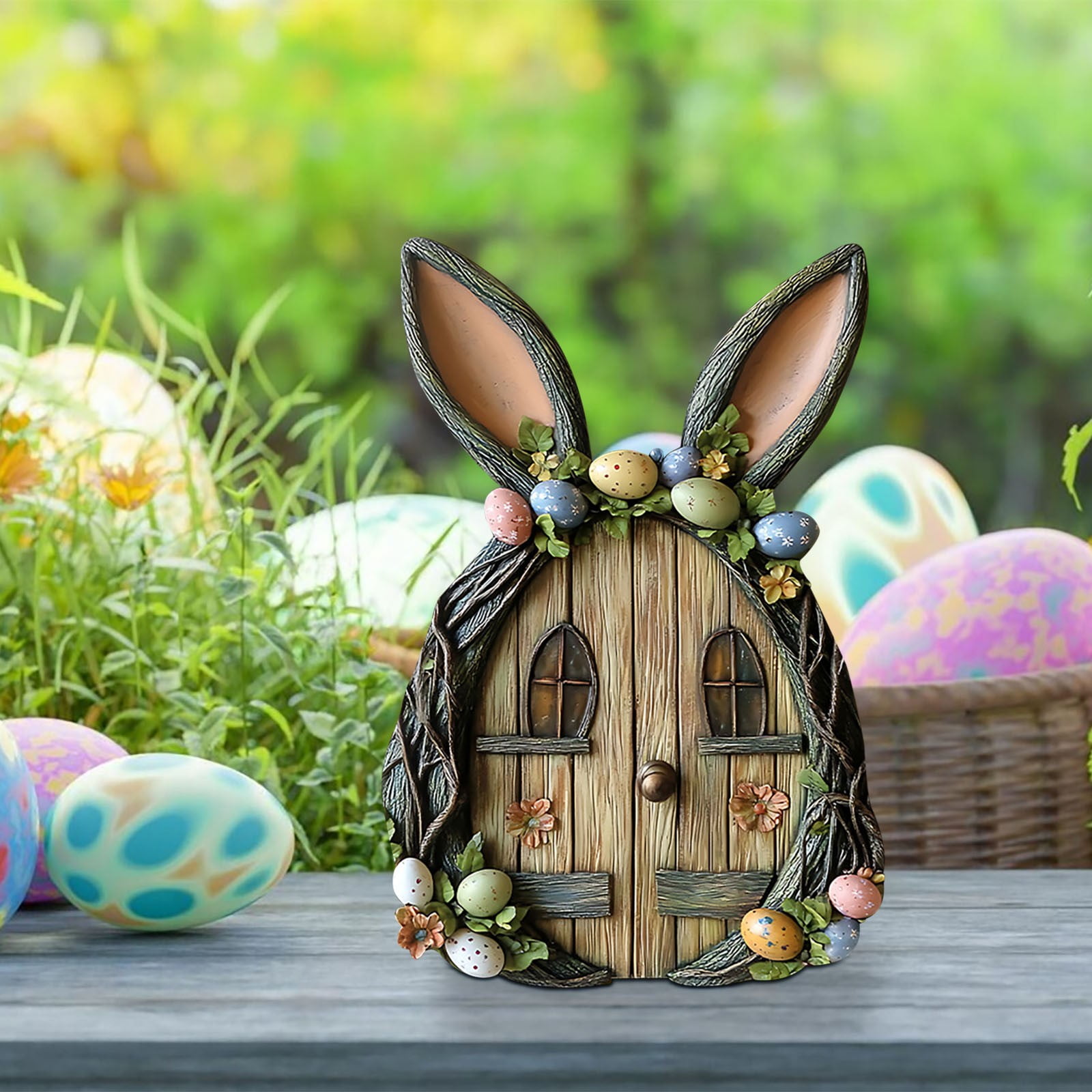 TerraHaven Rabbits Door Decoration, Children's Story Tale Wooden Crafts ...