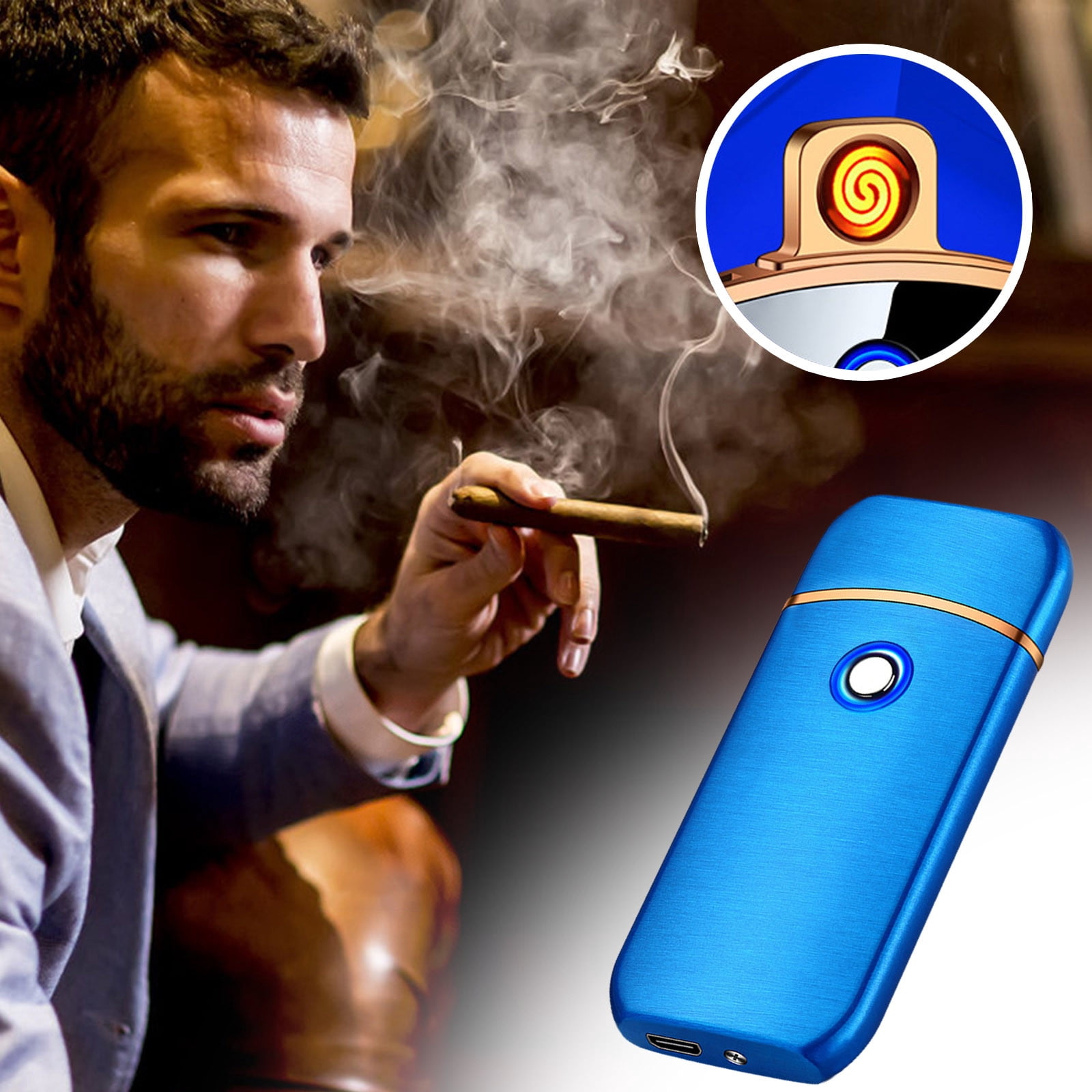 TerraHaven Screen Induction USB Rechargeable Flameless Lighter - Double ...