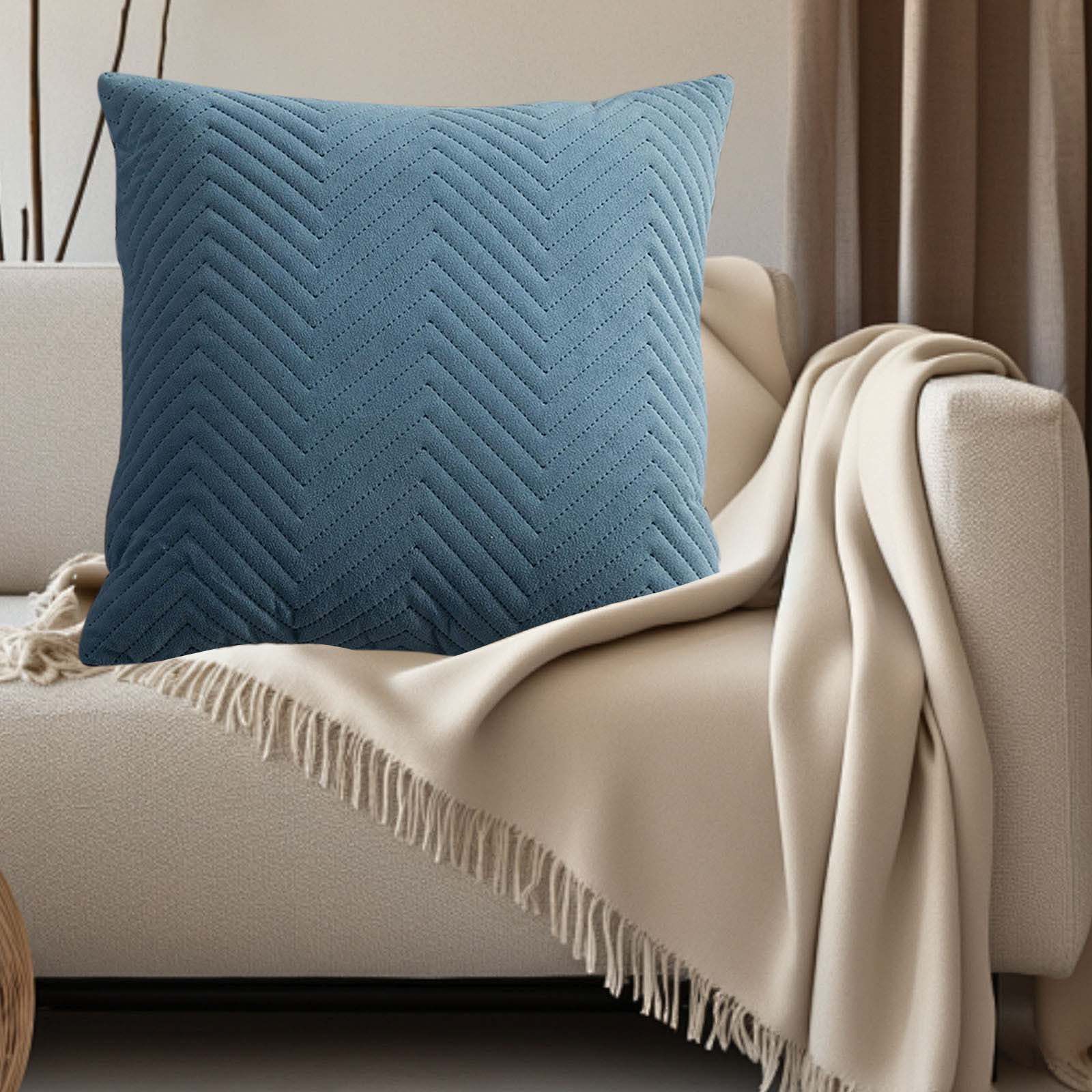 TerraHaven Velvet Pleated Lumbar Support Pillow Cover, Hidden Zipper ...