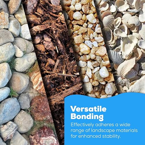 TerraLock Mulch Glue for Landscaping, Gallon Rock Glue. Easy Spray ...