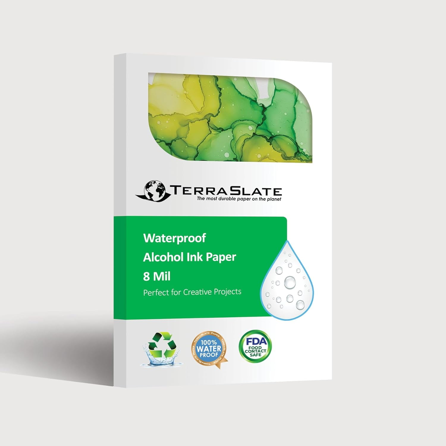 TerraSlate Paper | 8 Mil 5” x 7” Alcohol Ink Paper | Waterproof & Non ...