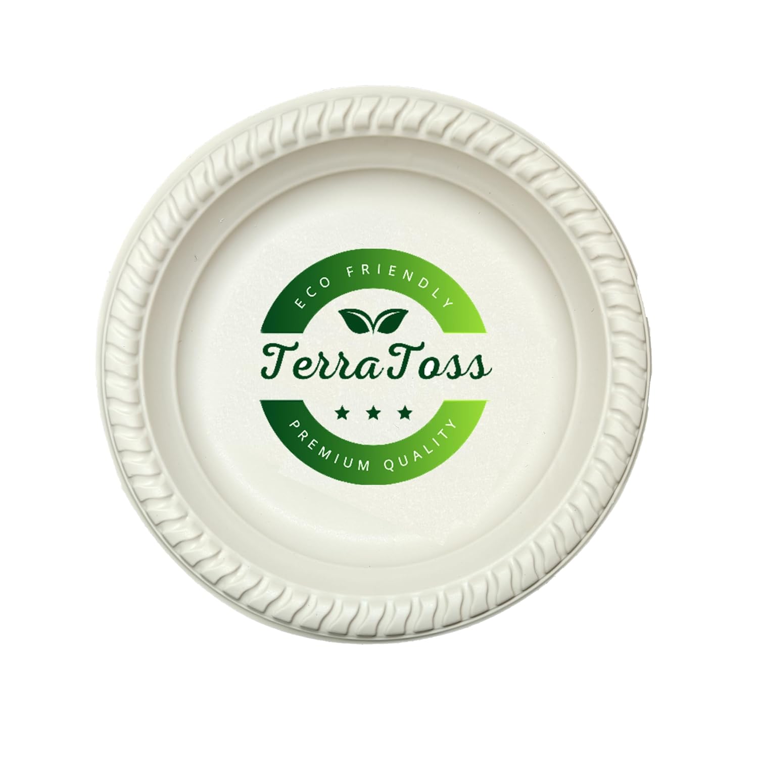 TerraToss Disposable Plates 100 Biodegradable 10 inch Round Disposable ...