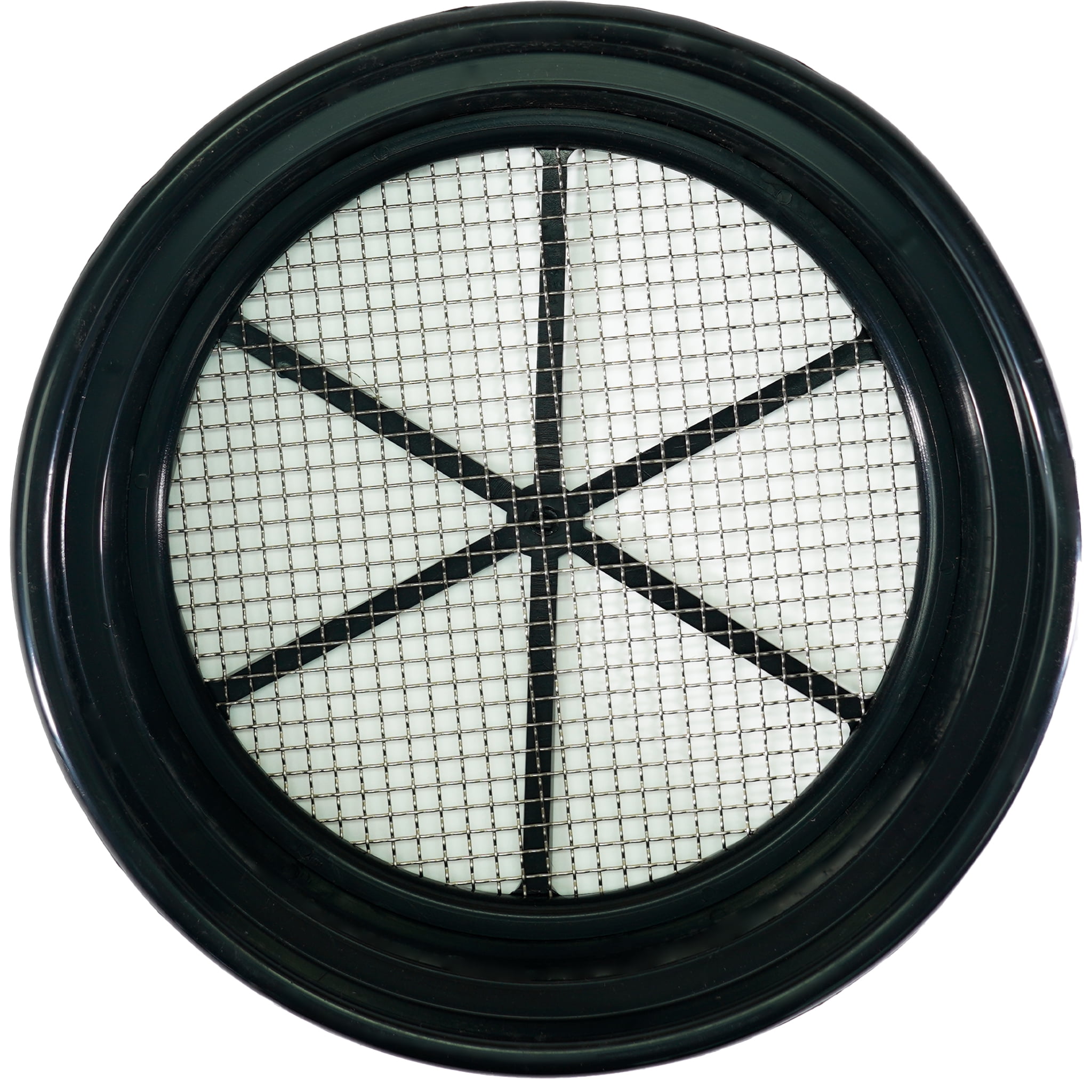 TerraX 13-1/4” Gold Classifier Sifting Pan 1/4 Mesh, Black Plastic Mesh ...