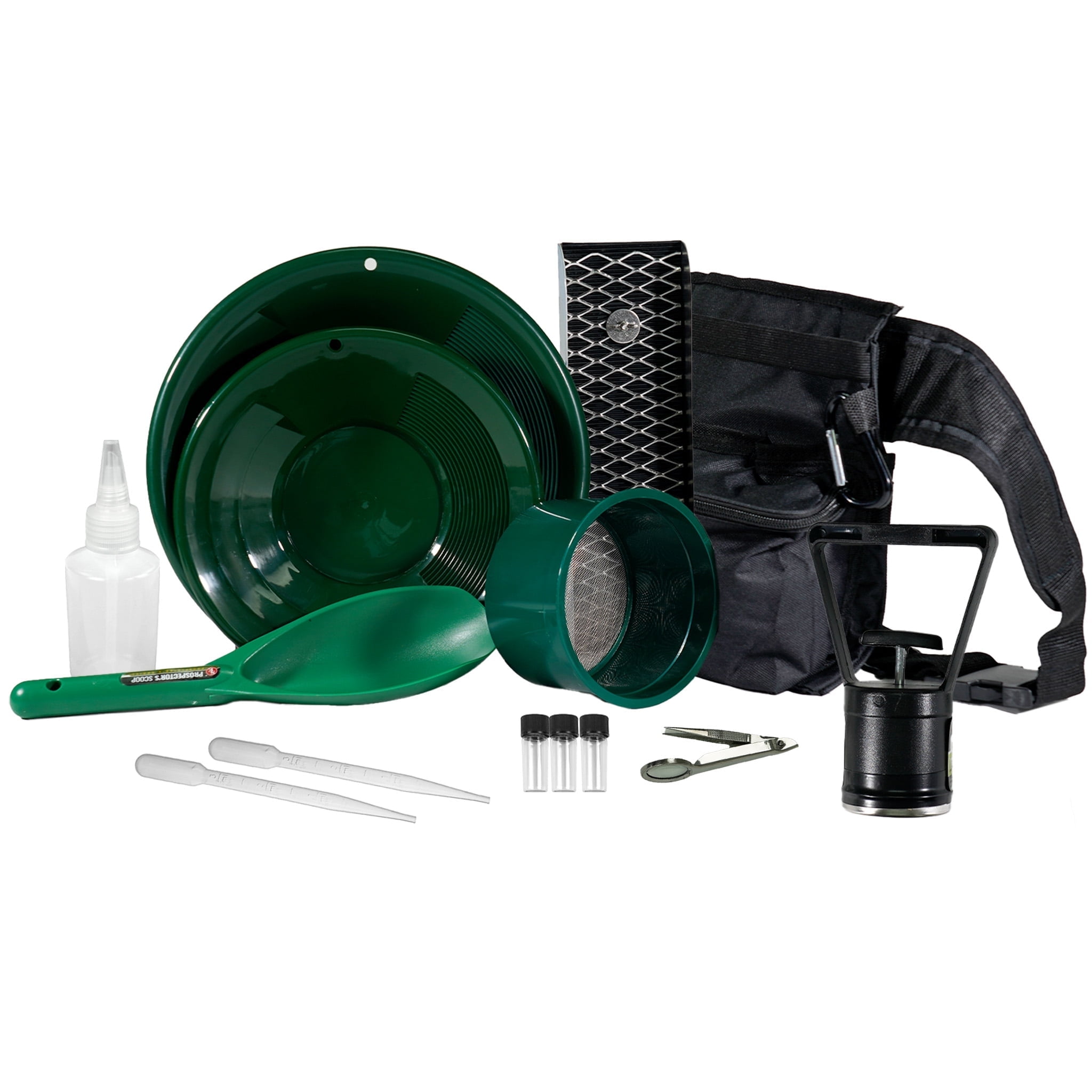TerraX 14-Piece Gold Prospecting Kit with Aluminum Mini Sluice Box ...