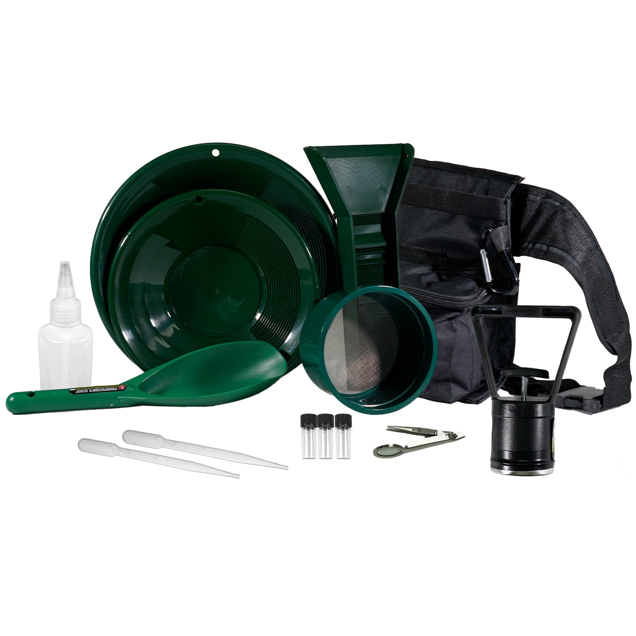 TerraX 14-Piece Gold Prospecting Kit with Rubber Mini Sluice Box ...