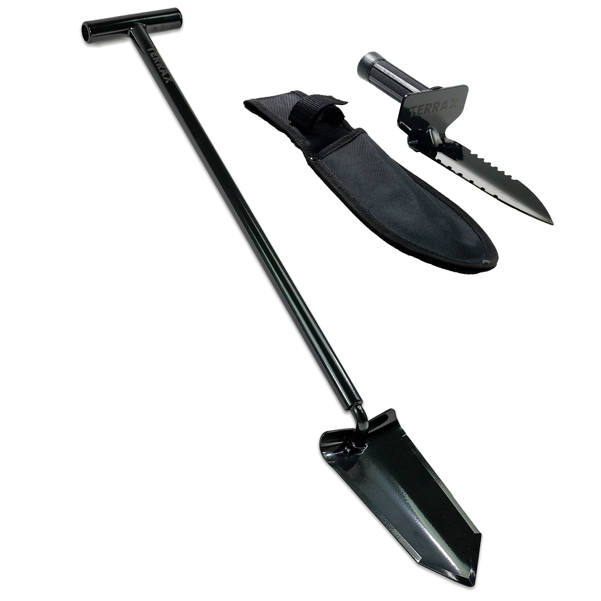 TerraX Heavy Duty 36" inch Shovel and Serrated Hand Digger - Walmart.com