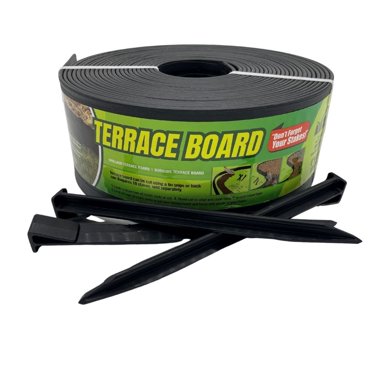 Master Mark 94440 Terrace 4 in. x 40 ft. Black Board Landscape Edging ...