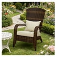 Terrace Chair Set, Wicker Patio Chairs, Cream White Outdoor Furniture ...