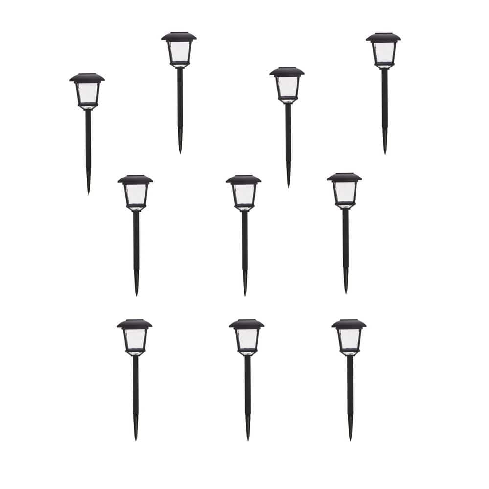 Terrace Park 10 Lumen Black LED Weather Resistant Outdoor Solar Path ...