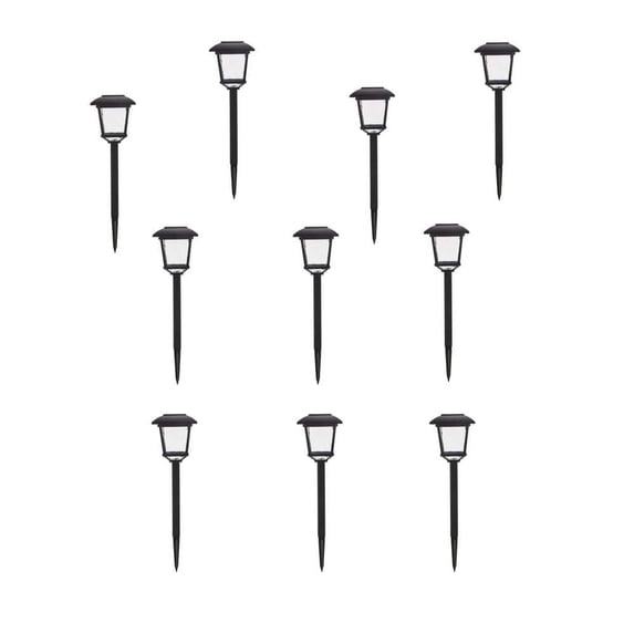 Terrace Park 10 Lumen Black LED Weather Resistant Outdoor Solar Path ...