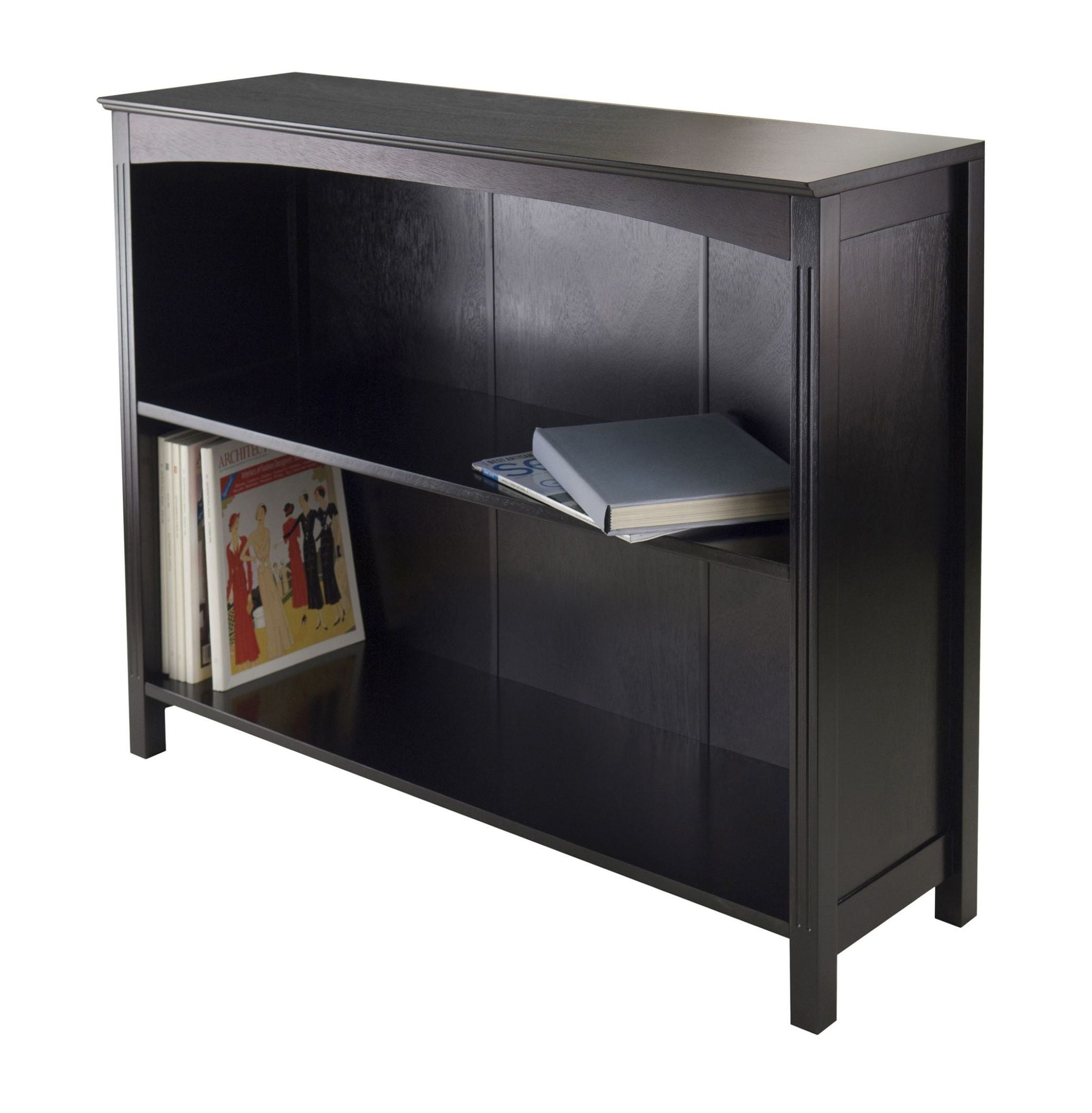 Terrace Storage Shelf 3-Tier 37" Wide Espresso Bookcase - Living Room ...