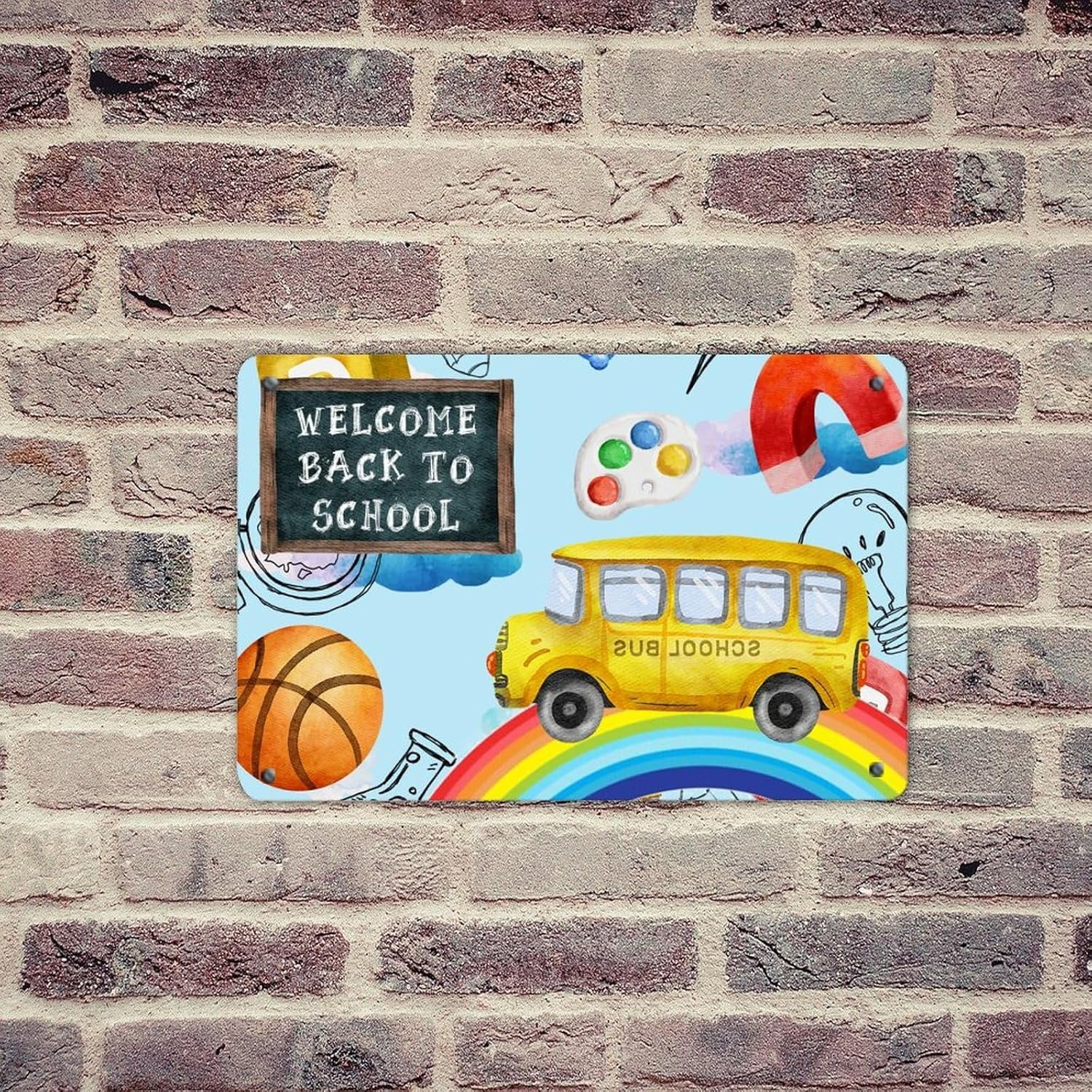 Terrace Wall Decorations Metal Sign Back to School Decorative Gifts ...