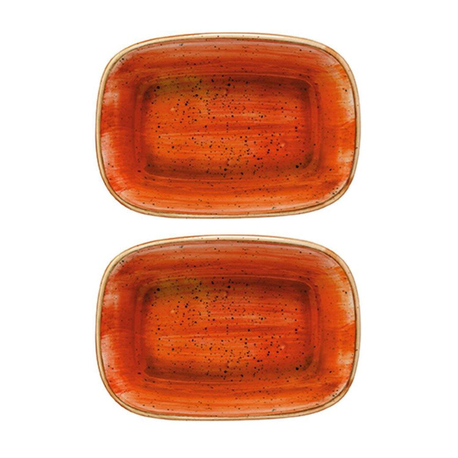 Terracota 6.5" x 4.5" x h:1.5" 12 oz. Rectangular Terracotta Porcelain ...
